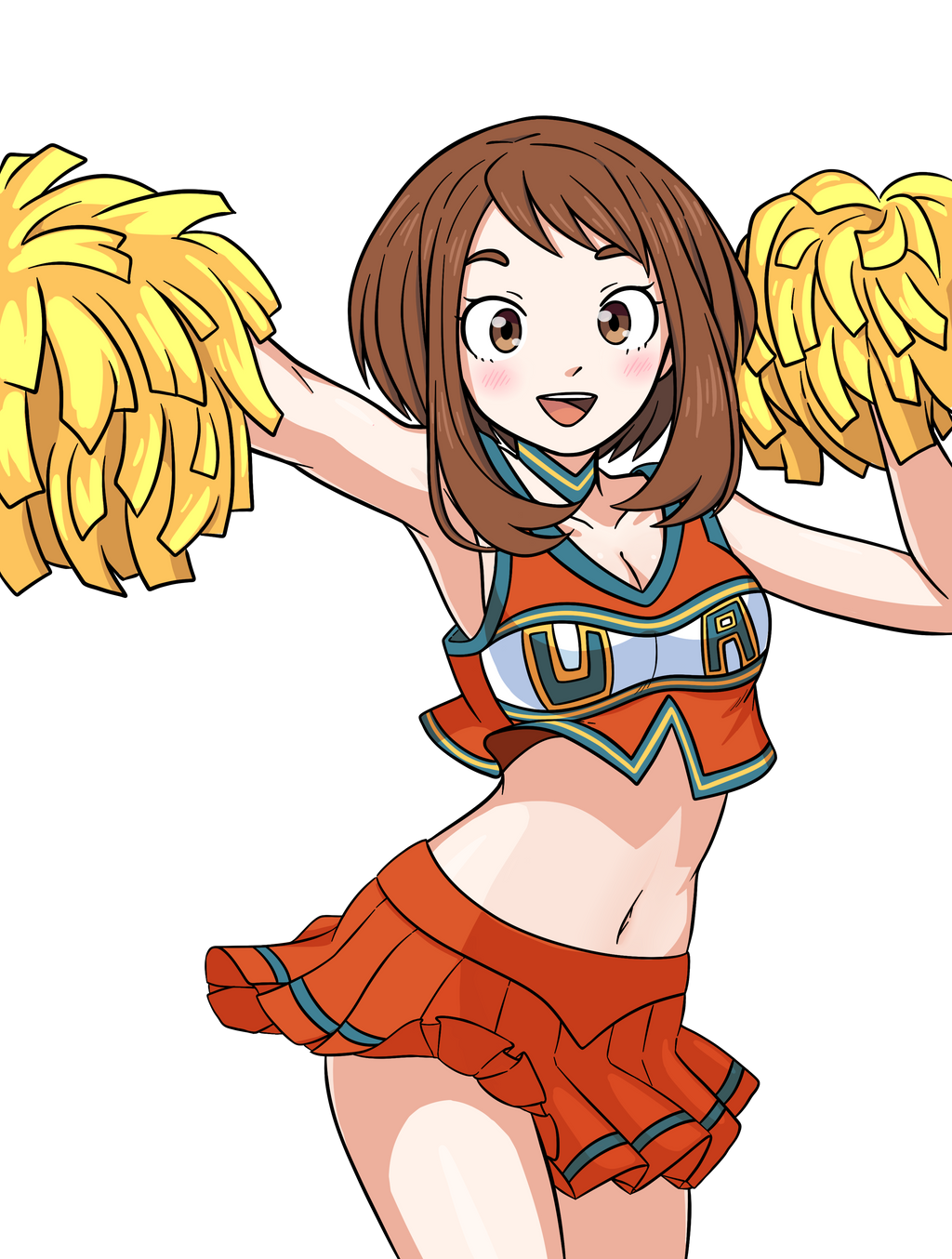 Uraraka Cheerleader By Kyzacreations On Deviantart