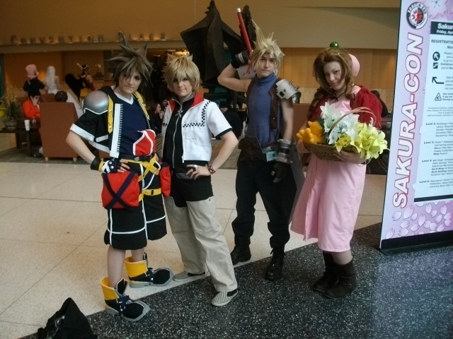 Sora Roxas Cloud And Aerith By Beenscarednlonely On Deviantart