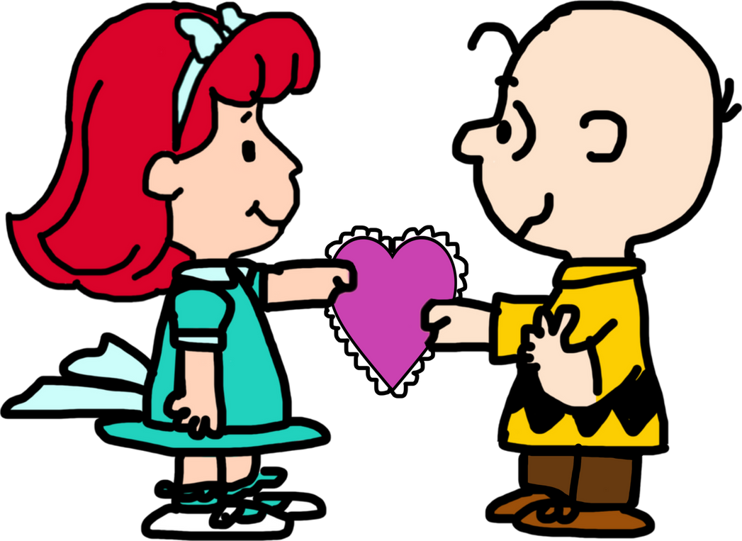 Heather Giving Charlie Brown A Valentine By Darthvader867554333 On Deviantart