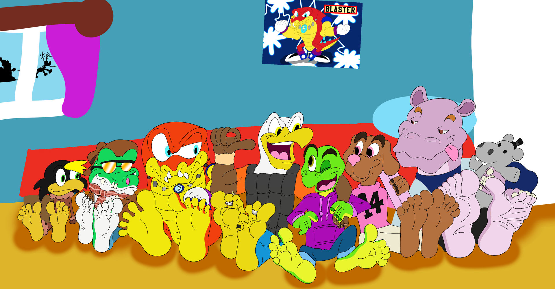 Christmas Friends Feet By Jolly Villevillage On Deviantart