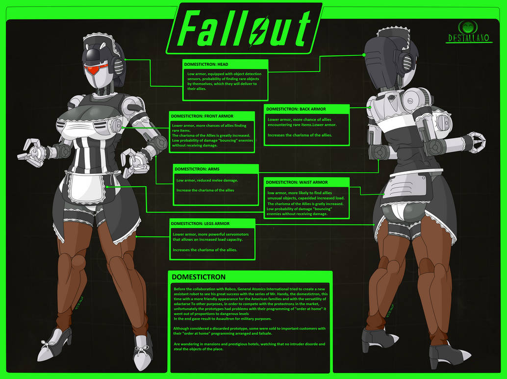 Assaultron Prototype Domestictron Concept By Destallano4 On Deviantart
