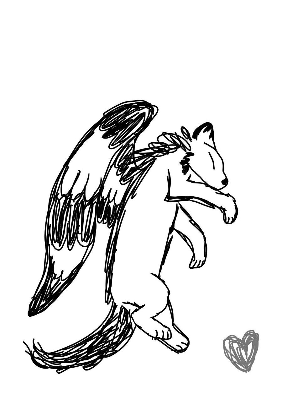 Angel Wolf Tatto By Hb Pickle On Deviantart