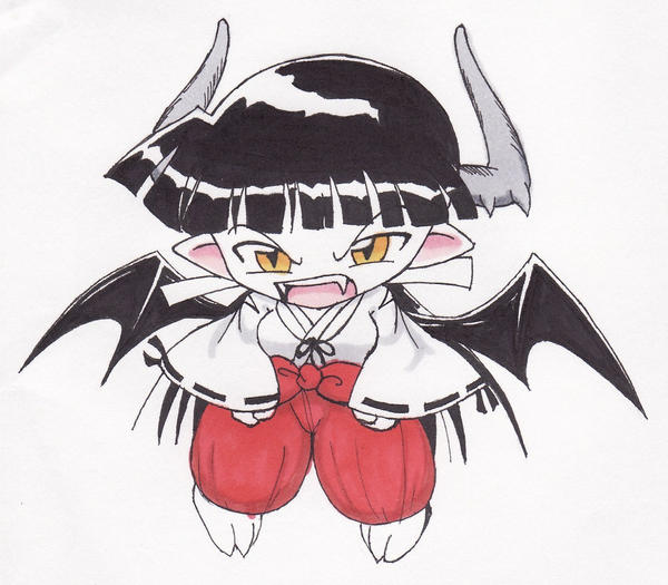 Chibi Demon Kikyou by ChibiShinka on DeviantArt