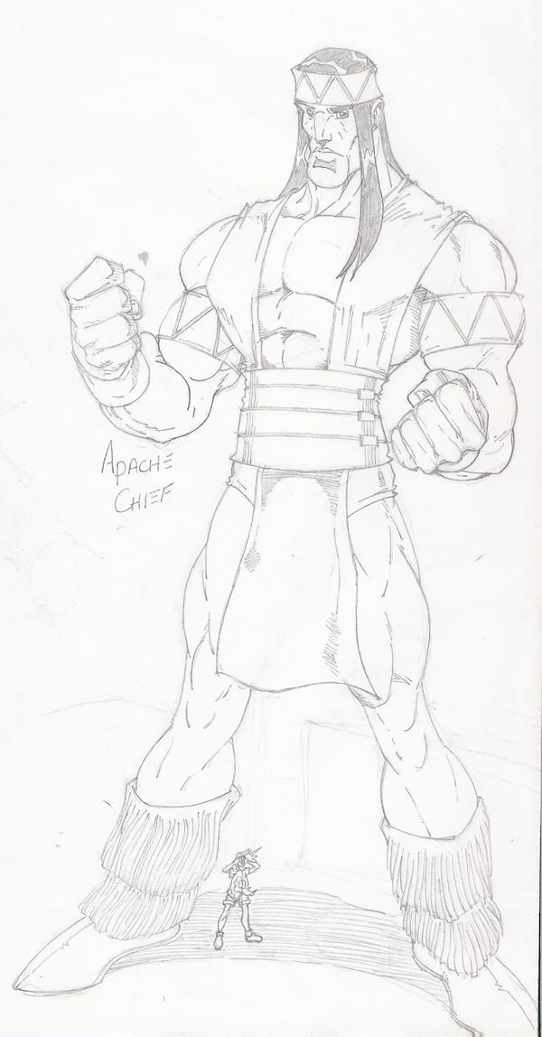 Apache Chief Drawing by GenericComics on DeviantArt