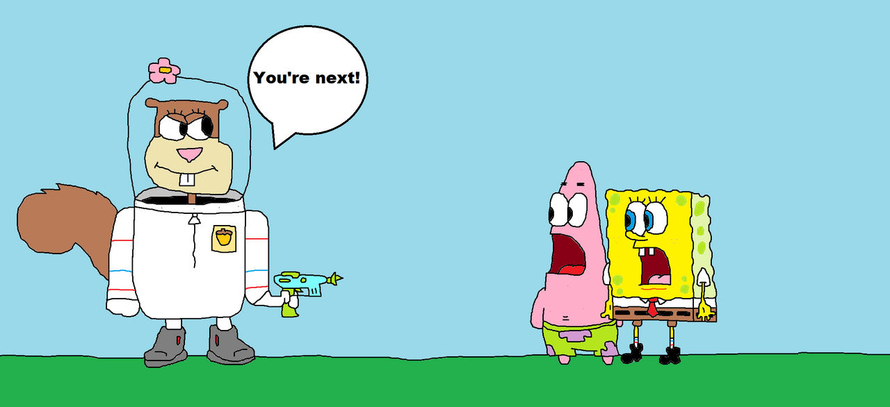 Sandy Blasts Spongebob And Patrick Into Goop By Connergarczynski2003 On