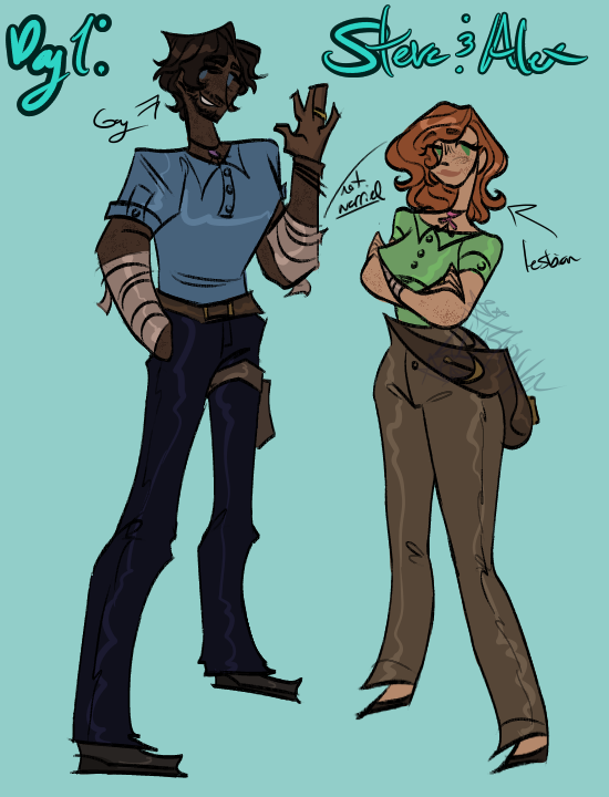 Minetober Day 1 Steve And Alex By Sophieleatherhoff On Deviantart