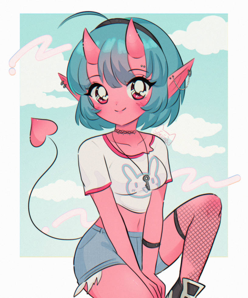 Oc Demon Girl By Chellyko On Deviantart