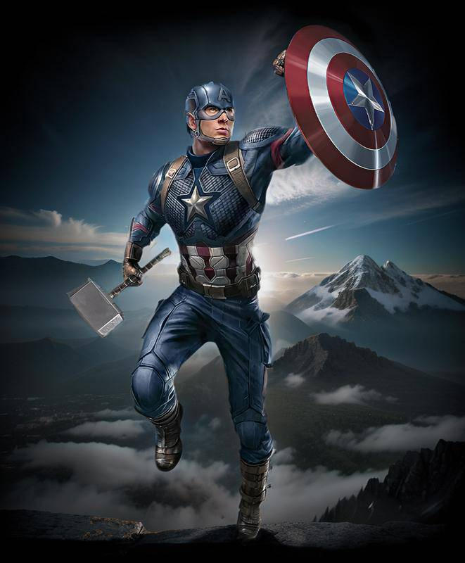 CAPTAIN AMERICA HOLDING THOR'S HAMMER. by CASEYCOLTON on DeviantArt CAPTAIN AMERICA HOLDING THOR'S HAMMER. by CASEYCOLTON on DeviantArt