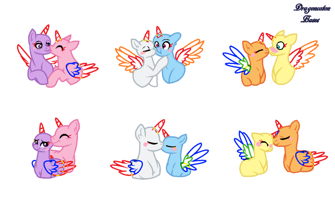 Mlp ~base 6~ Mane Six Couples By Dragoncoton On Deviantart