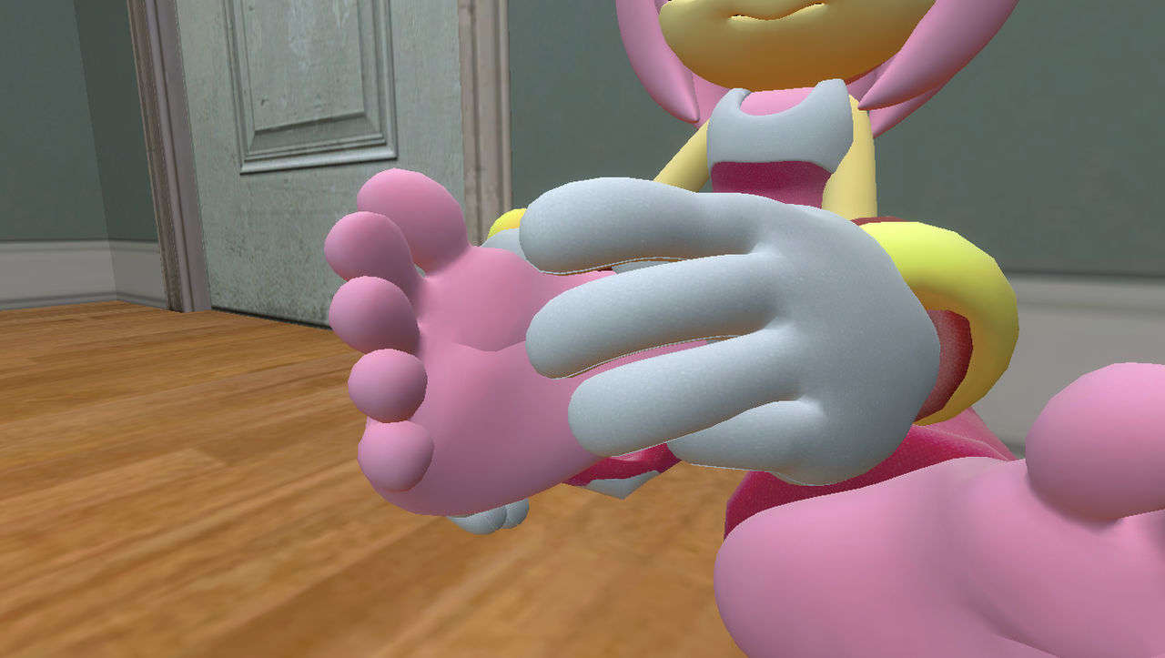 Amy Rose Tickling Her Feet2 By Militaryrabbit On Deviantart