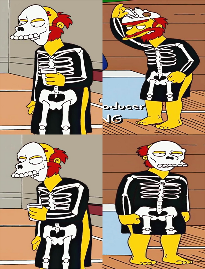 Sexy Skeleton Groundskeeper Willie By Hotandbothered On Deviantart
