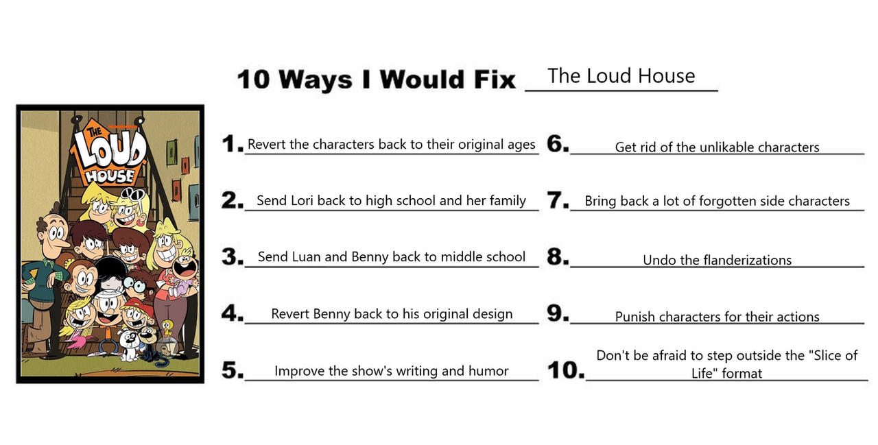 10 Ways I Would Fix The Loud House by 05jstone on DeviantArt 10 Ways I Would Fix The Loud House by 05jstone on DeviantArt