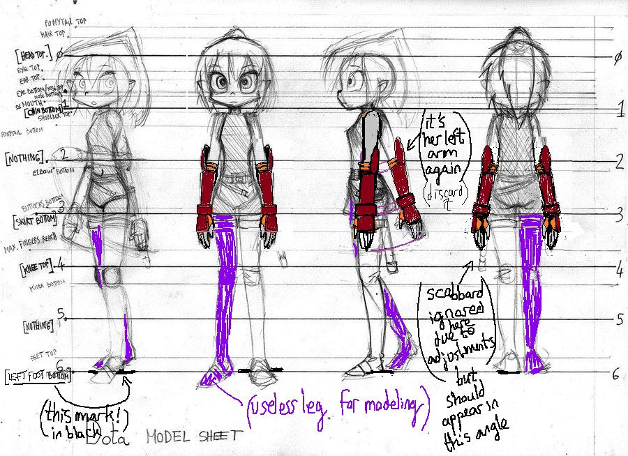 Dota Model Sheet For A 3d Model Adjustments 01 By Moonlance On Deviantart