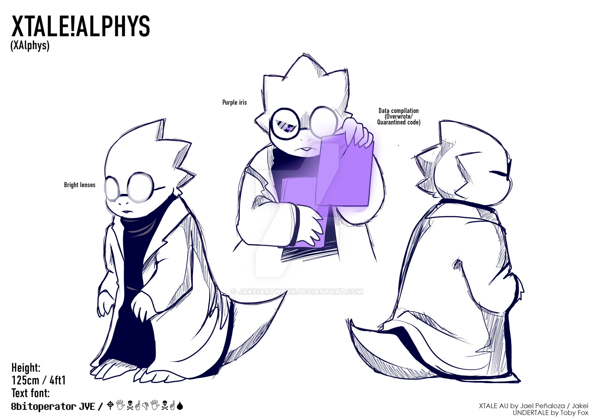 XTALE ALPHYS Reference Sheet by JakeiArtwork on DeviantArt XTALE ALPHYS Reference Sheet by JakeiArtwork on DeviantArt