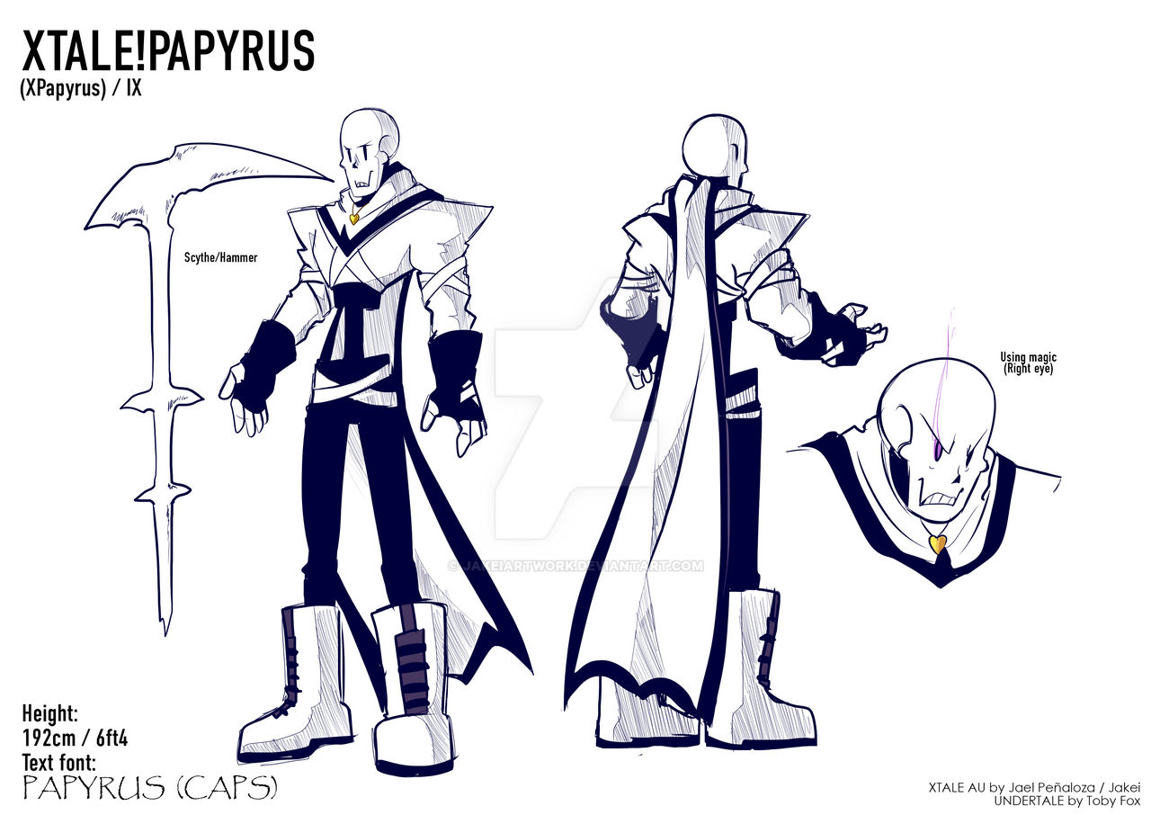 XTALE PAPYRUS Reference Sheet by JakeiArtwork on DeviantArt XTALE PAPYRUS Reference Sheet by JakeiArtwork on DeviantArt