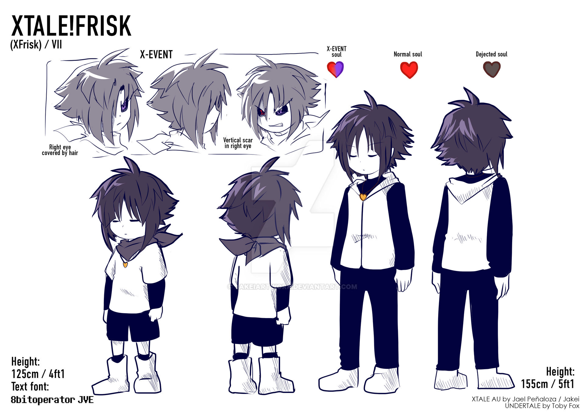 Xtale Frisk Reference Sheet 1 By Jakeiartwork On Deviantart