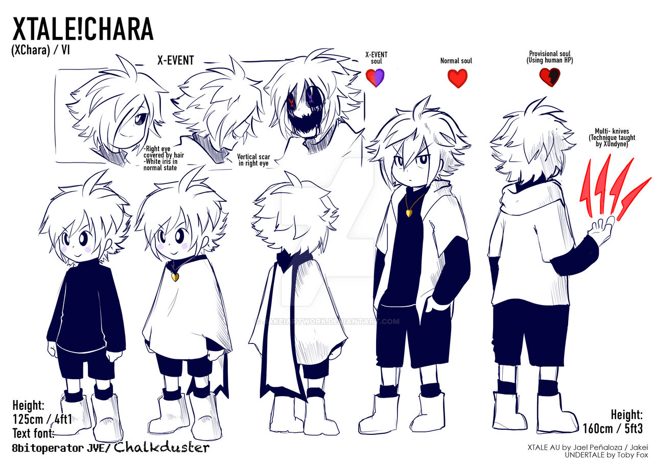 XTALE CHARA Reference Sheet 1 by JakeiArtwork on DeviantArt XTALE CHARA Reference Sheet 1 by JakeiArtwork on DeviantArt