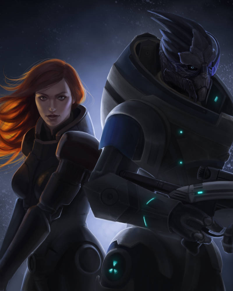 Shepard And Garrus By Sathynae On Deviantart