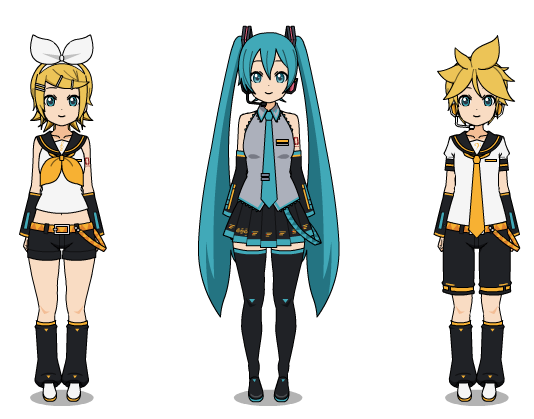 Miku Rin And Len By Laddlover101 On Deviantart