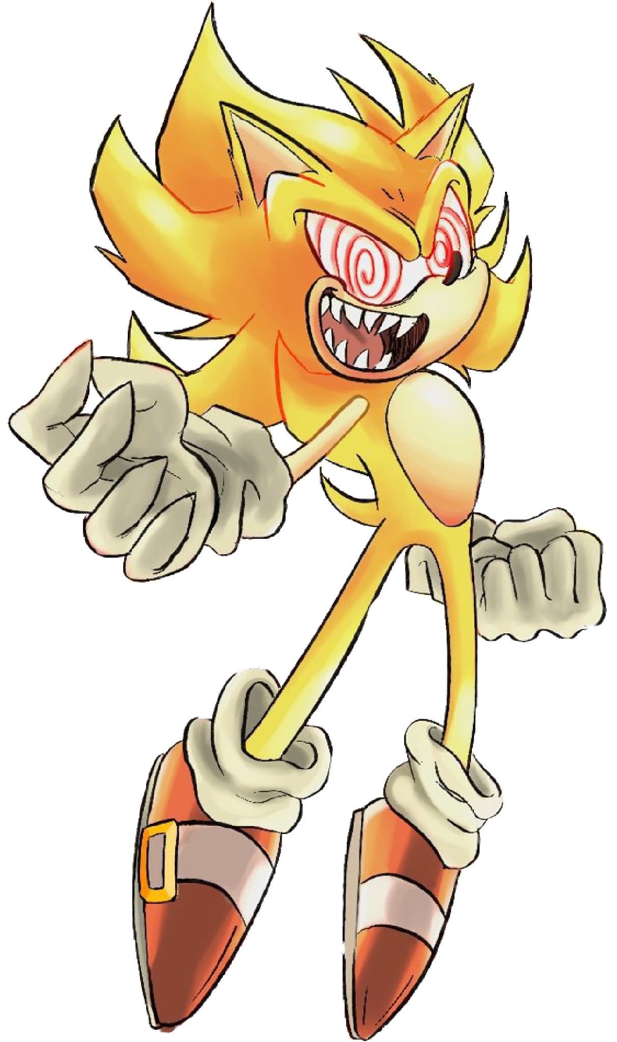 Fleetway Super Sonic Render By Nontoxicsonicfan On Deviantart