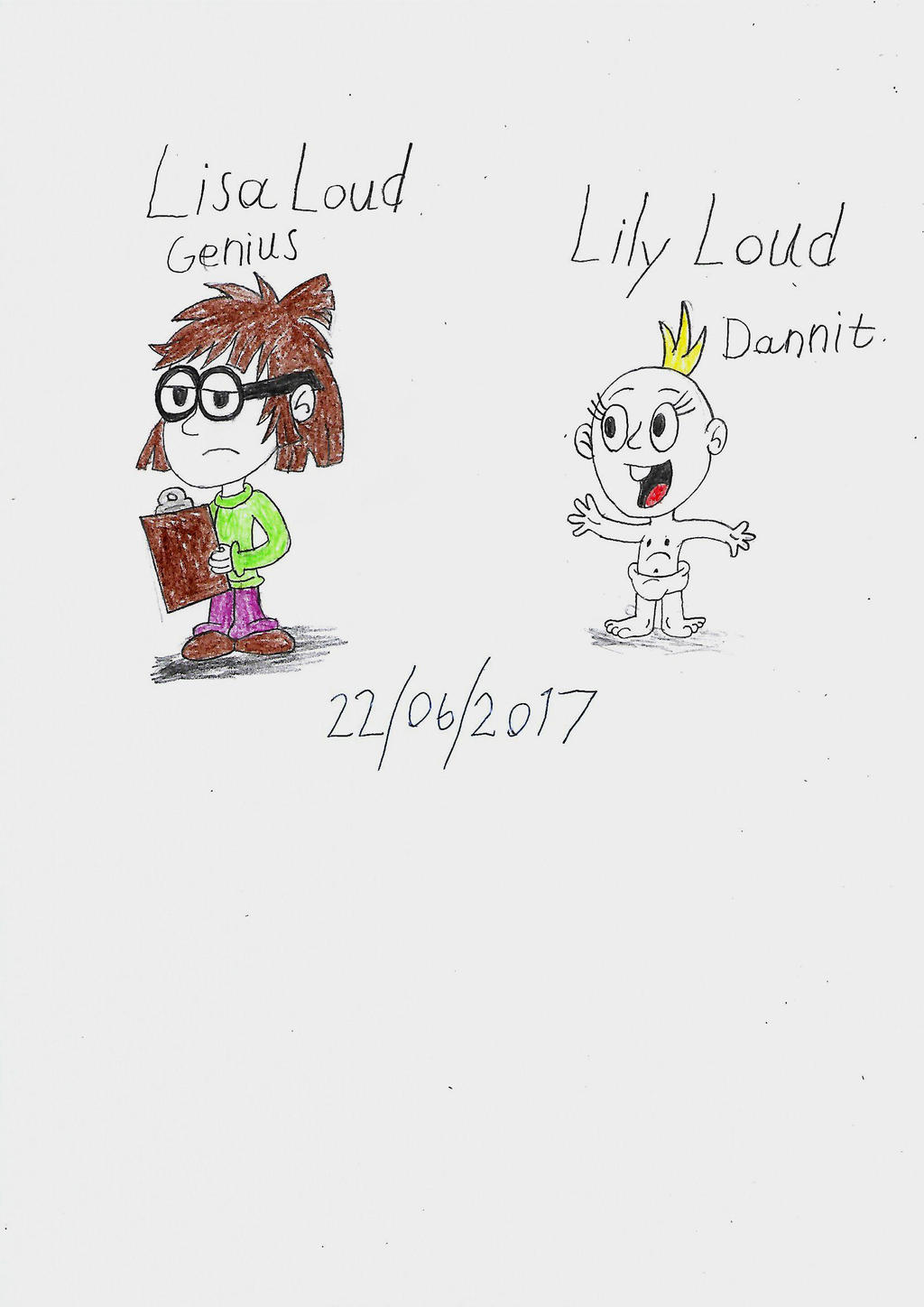 Lisa And Lily Loud By Pencilwalker On Deviantart