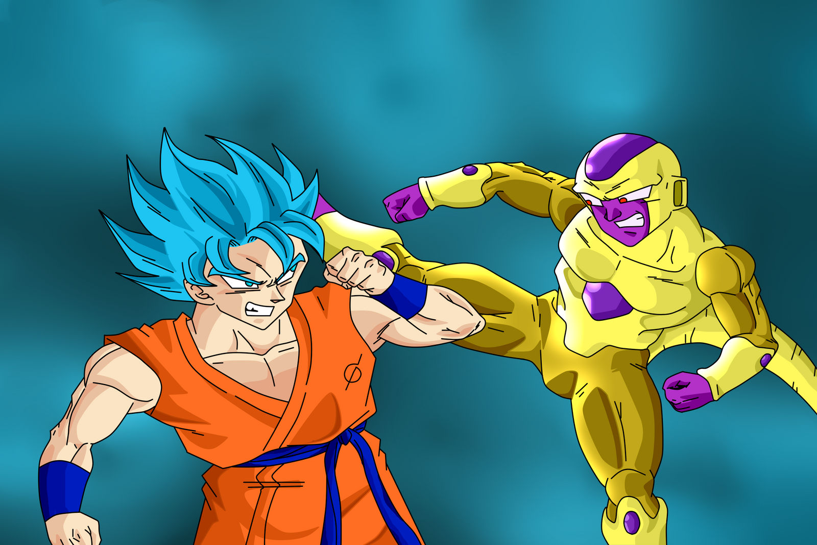 Goku Y Frezzer By Luroper On Deviantart