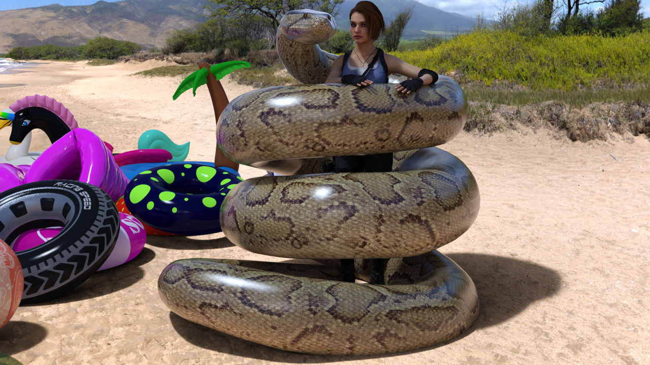 Daz 3d Jill Valentine Hugged By A Titanoboa 1 By Delta 28 On Deviantart