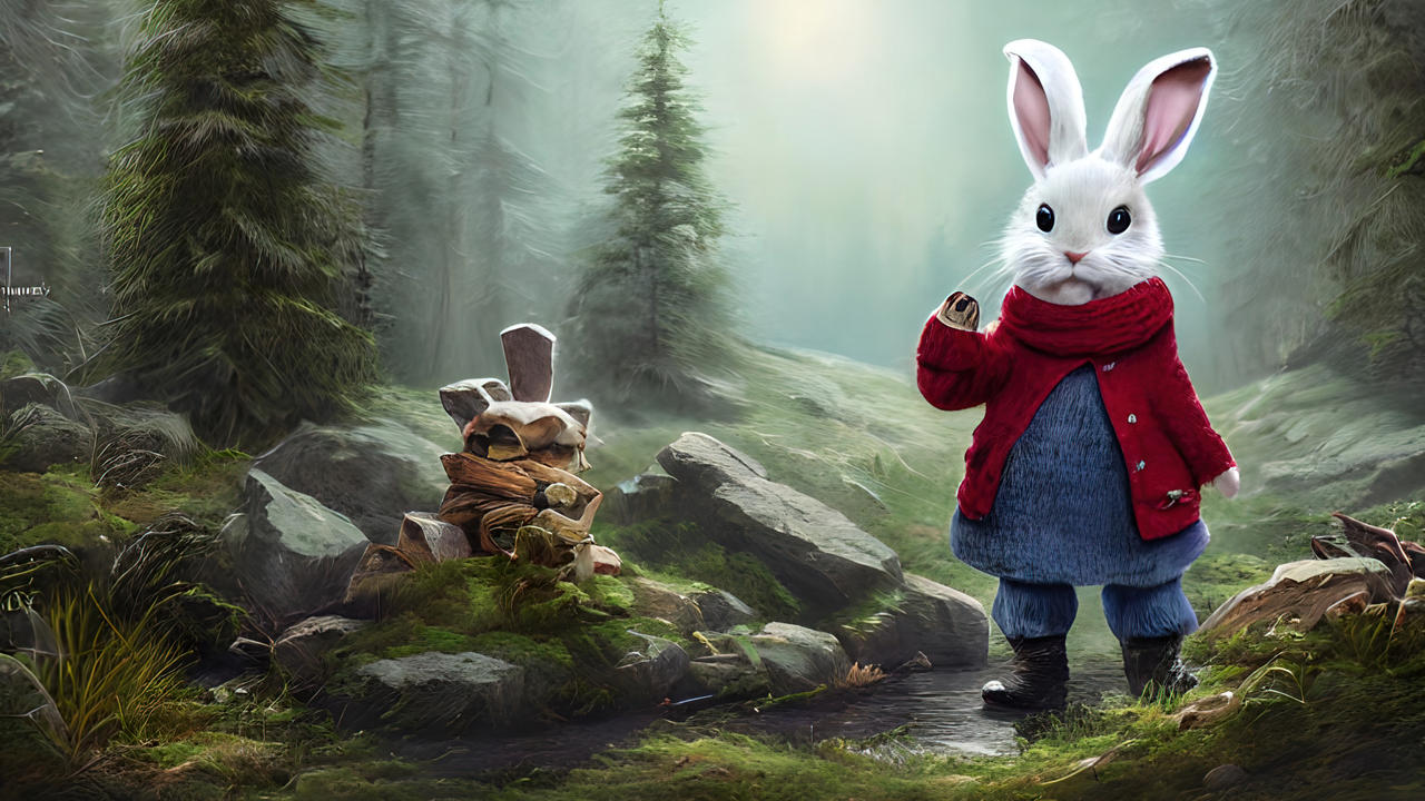 Ai Art Bunny Waving By Habaricszs On Deviantart