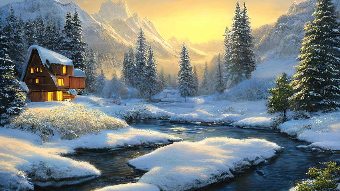 Ai Art Winter Scenery By Habaricszs On Deviantart