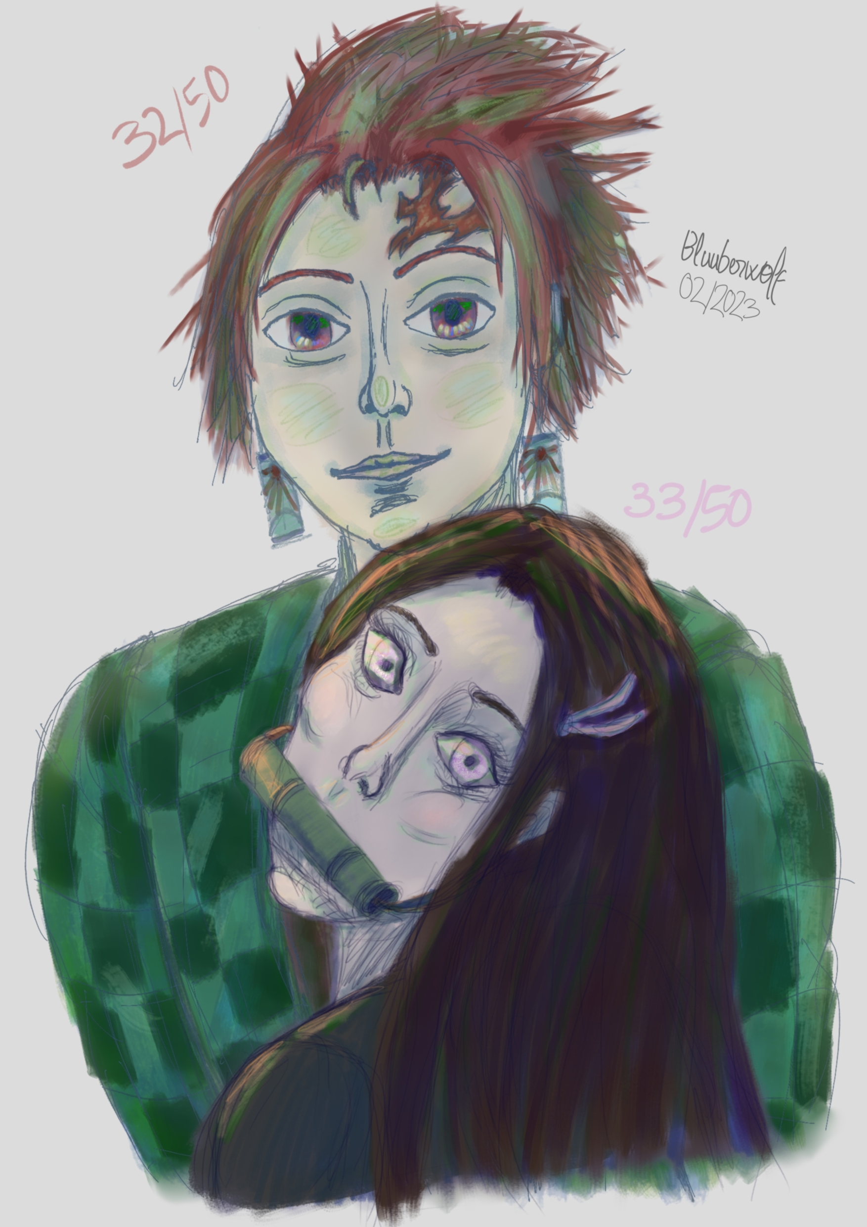 Tanjiro Y Nezuko By Bluuberwolf On Deviantart