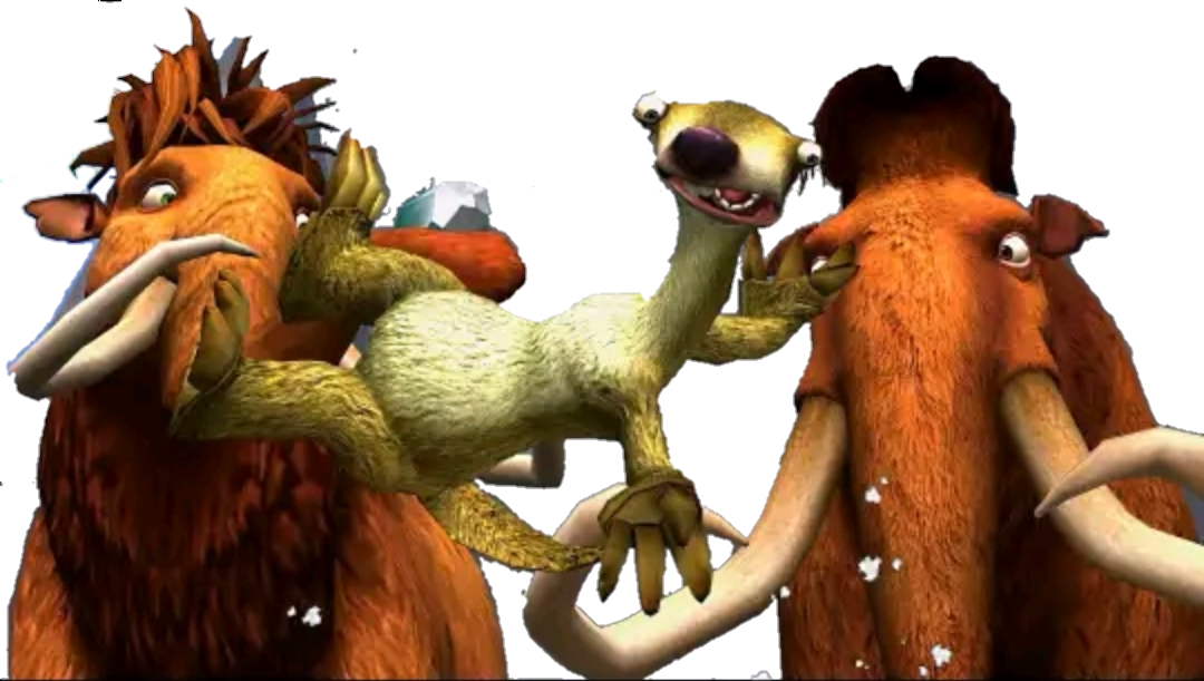 Ice Age Manny And Ellie Seeing Sid Falling Png By Sidabathetoonlord On Deviantart