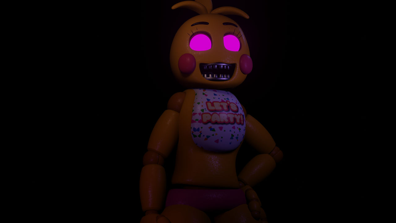 Toy Chica With Glowing Pink Eyes By Bad131 On Deviantart