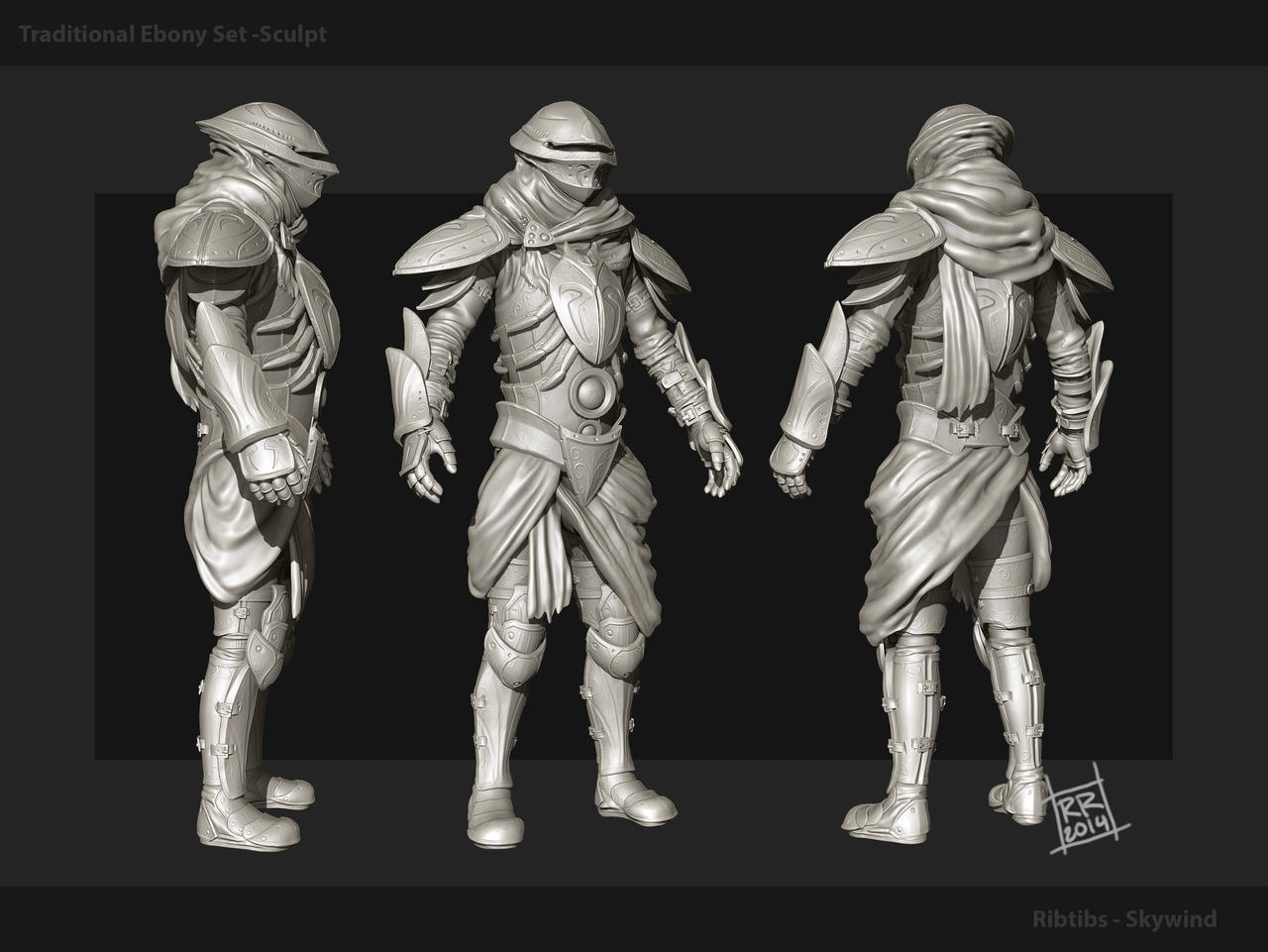 Skywind Ebony Armor Set By Rribot On Deviantart