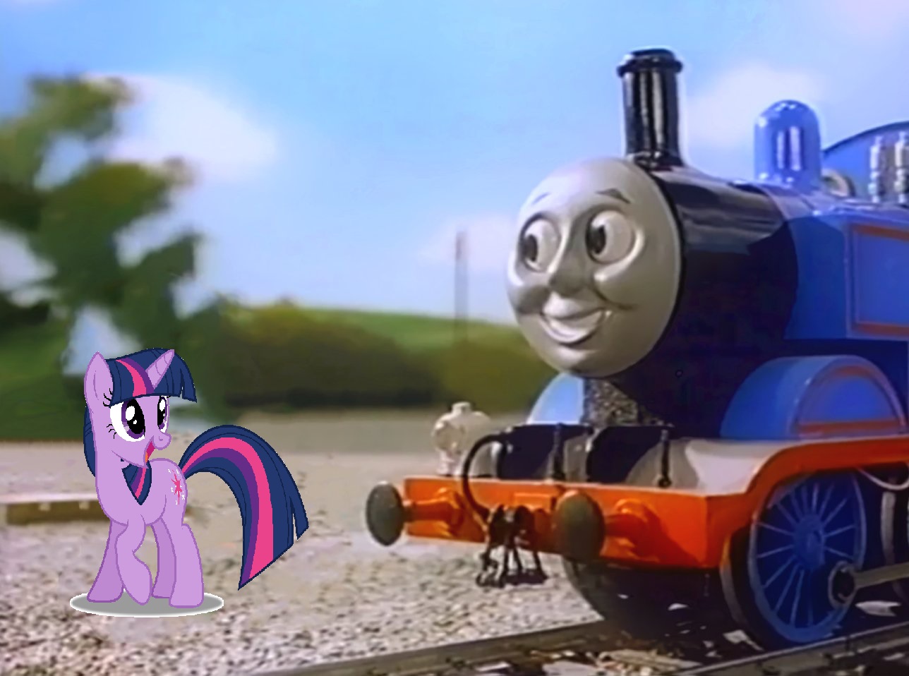Thomas meets Twilight Sparkle by TheJaLeonard on DeviantArt Thomas meets Twilight Sparkle by TheJaLeonard on DeviantArt