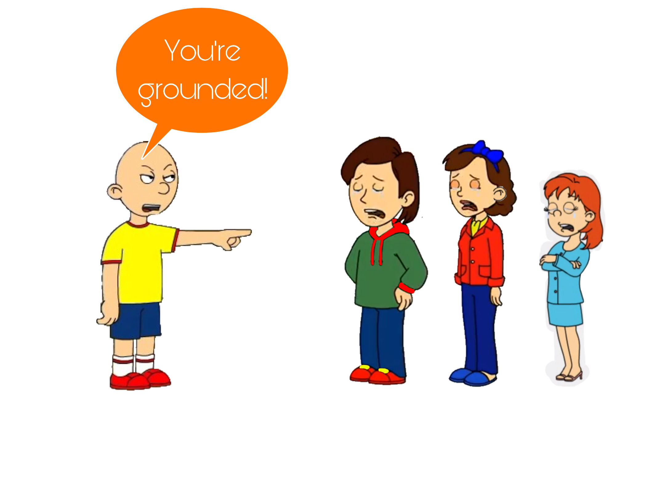 Caillou Grounds Boris Doris And Rosie By Noelbutler2578 On Deviantart