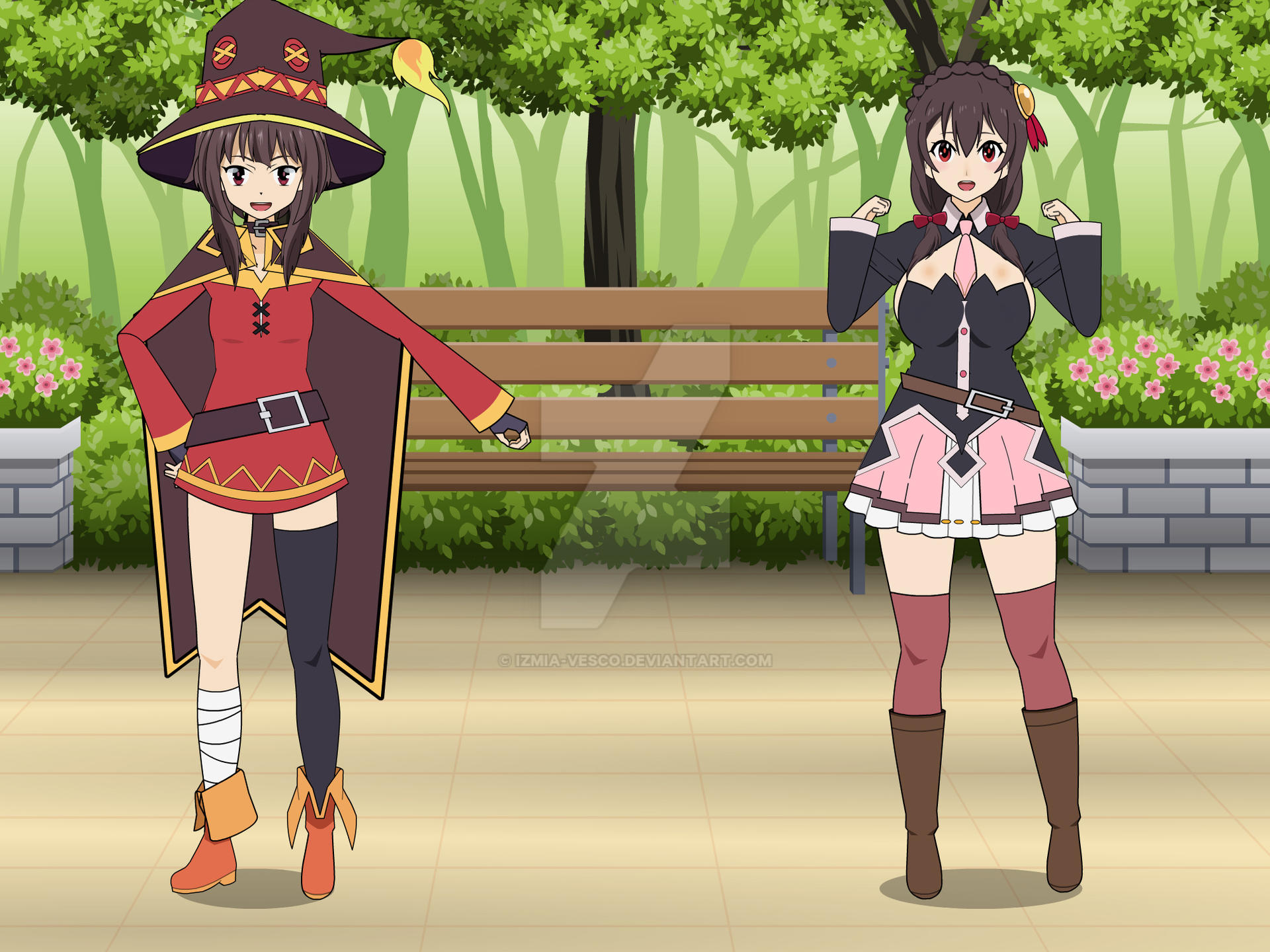 Megumin And Yunyun Konosuba By Izmia Vesco On Deviantart