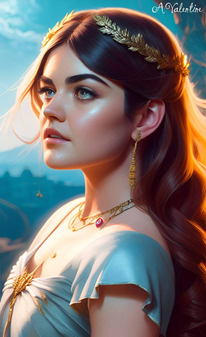Celebrity Greek Goddess Series Lucy Hale By Ladyvalsart1983 On Deviantart
