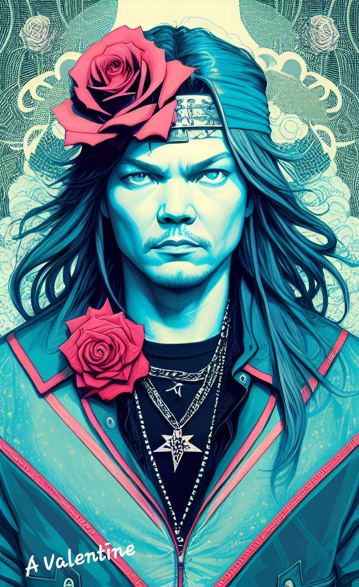 Celebrity Cartoon Series Axel Rose By Ladyvalsart1983 On Deviantart