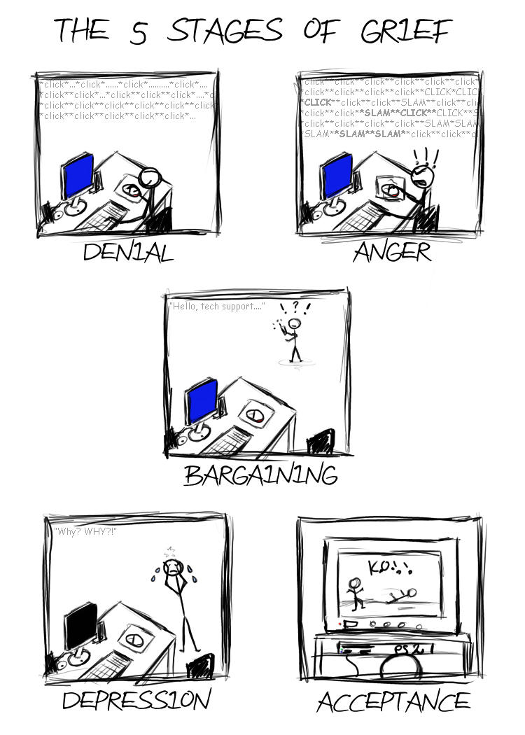 The 5 Stages of Grief by adren-00 on DeviantArt