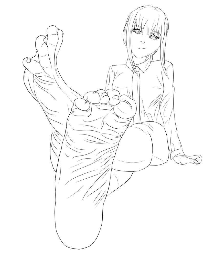 Makima Line Art By Solecaliburn On Deviantart