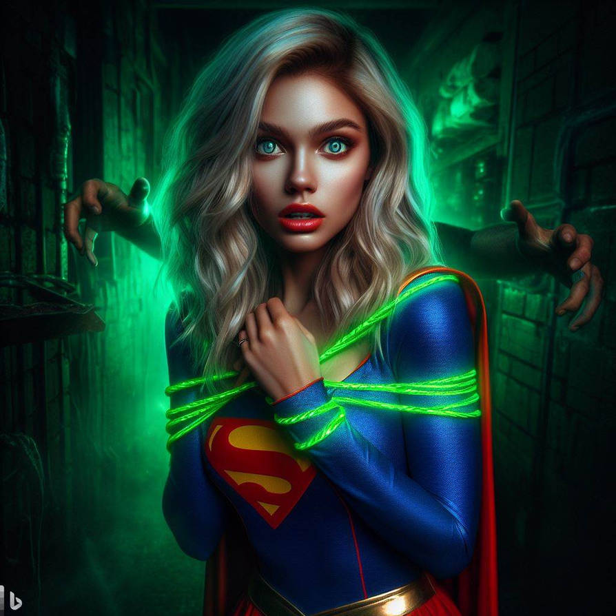 Supergirl Captured And Bound In Kryptonite By Necromancer Rev On Deviantart