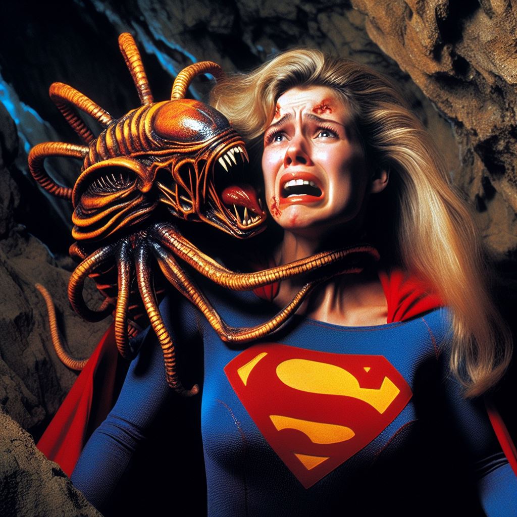 Supergirl In The Aliens Cave By Necromancer Rev On Deviantart
