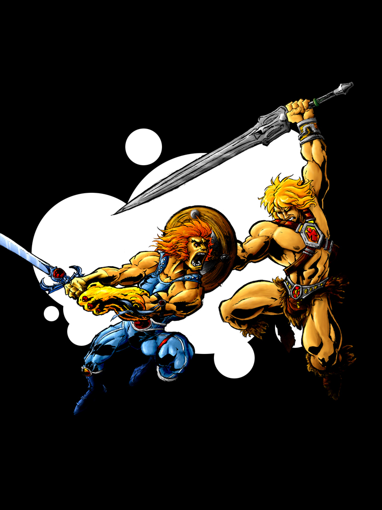Lion-O vs He-Man by monito on DeviantArt