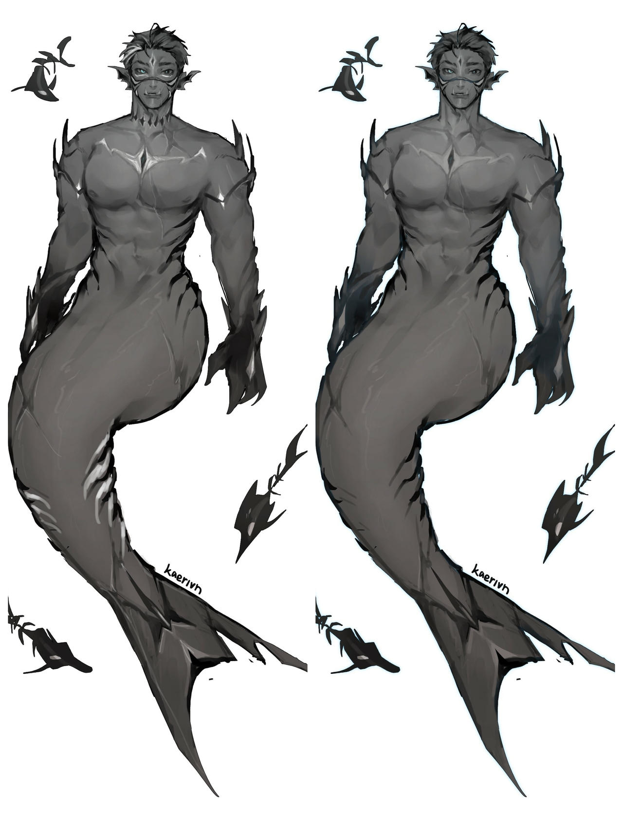 Buff Merman Adopt Closed By Kaerivn On Deviantart