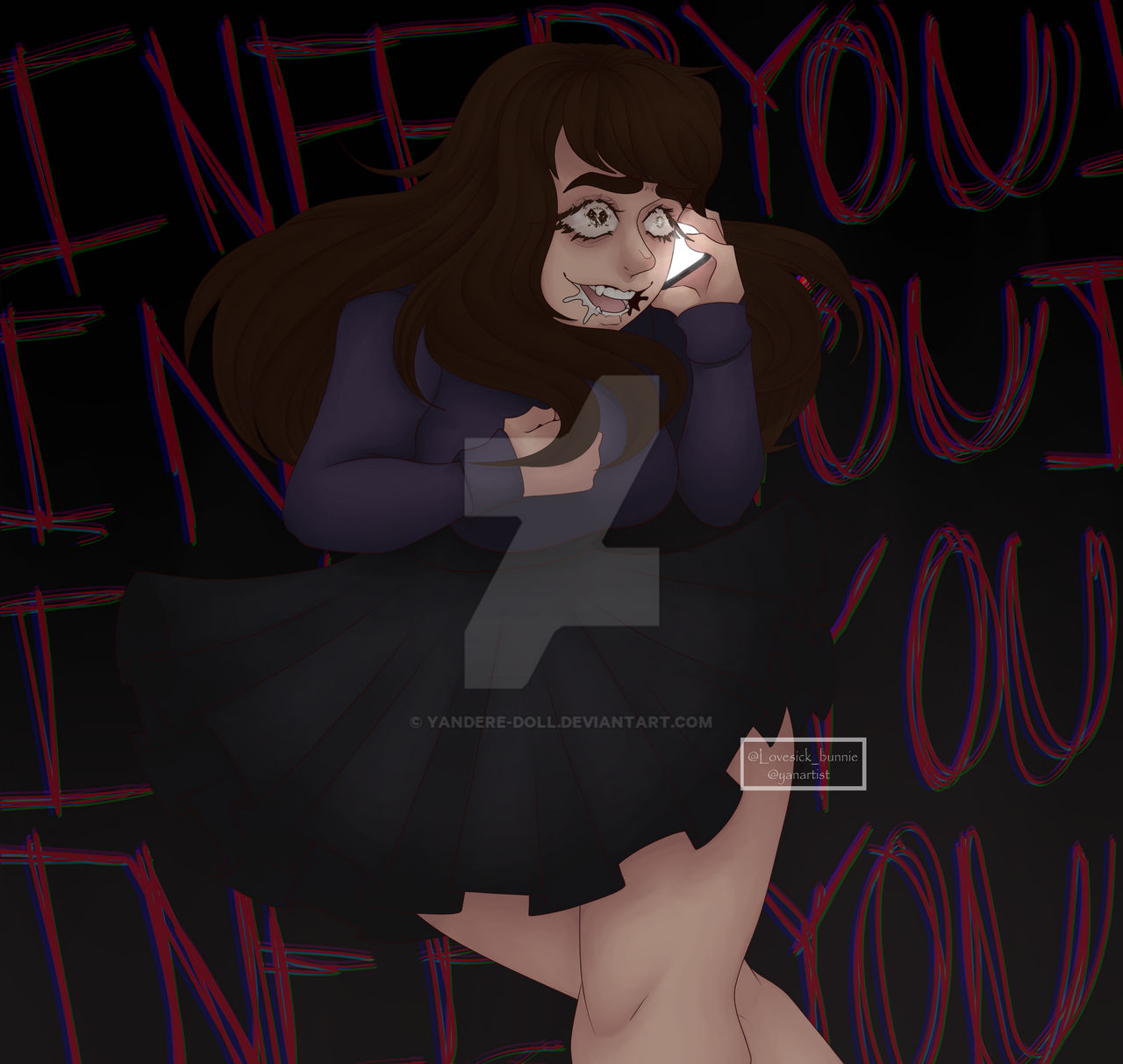 Obsessive Love On The Phone By Yandere Doll On Deviantart