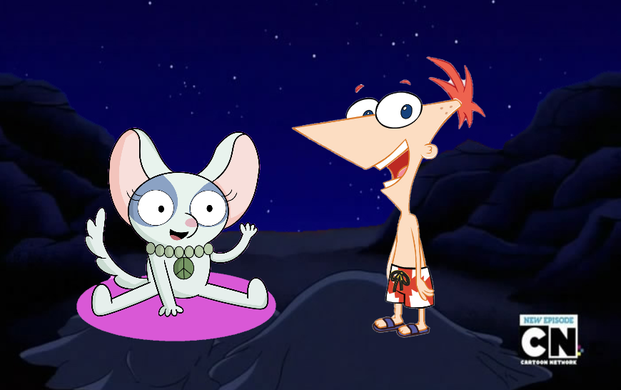Phineas And Alice Look At The Night Sky By Thehappinetfan On Deviantart