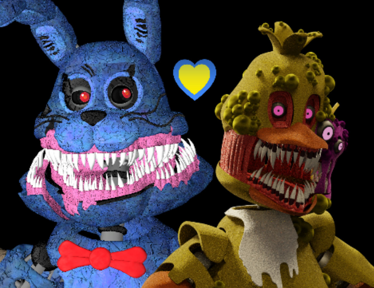 Twisted Bonnie X Twisted Chica By Agentprime On Deviantart