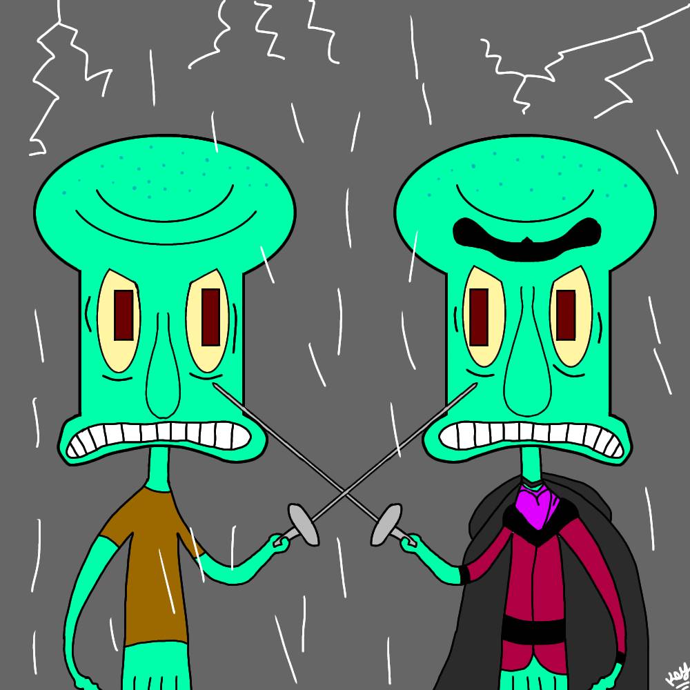 Squidward Vs Squilliam By Marielx6 On Deviantart