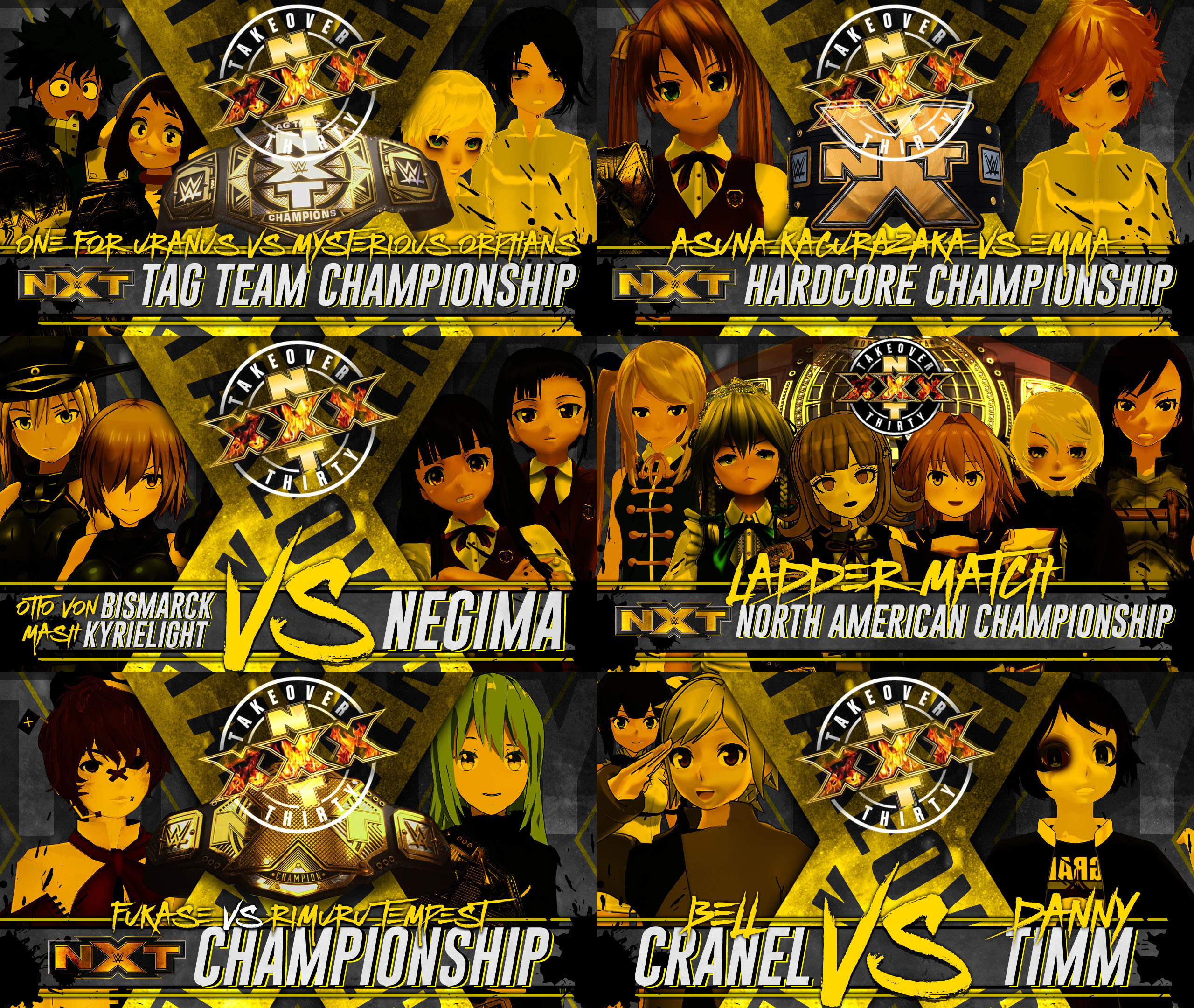 Wwe Nxt Takeover Xxx Match Card By Sweetsatou On Deviantart
