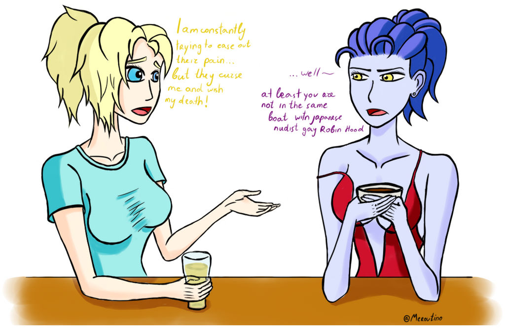 Mercy And Widowmaker In A Cafe By Merovtino On Deviantart